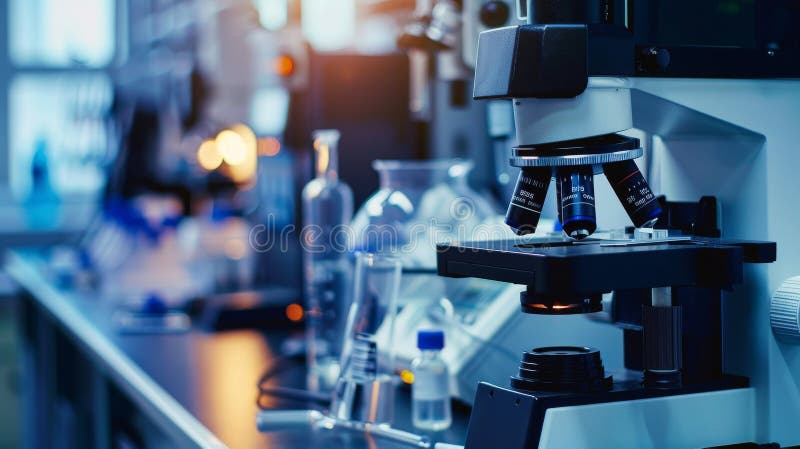 A High Tech Research Lab with Cutting Edge Equipment Stock Illustration ...