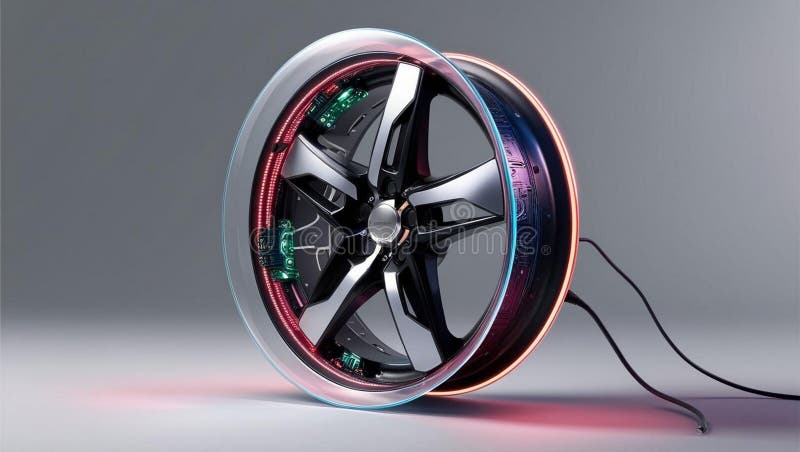 High-tech Rim with Artificial Intelligence Stock Illustration ...