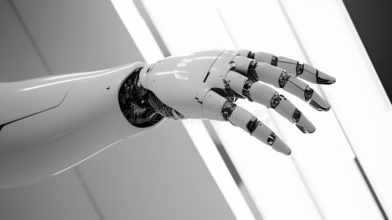 High-Tech Robotic Arm in a Gesture of Movement, Showcasing Precision ...