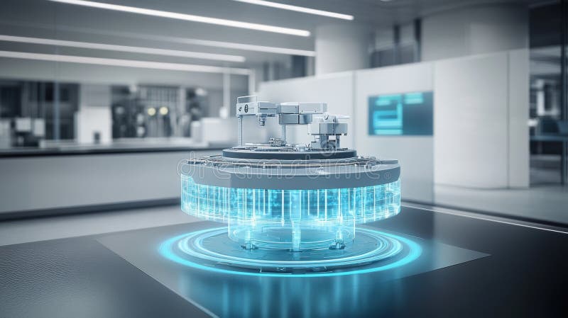 Futuristic Precision Manufacturing Stock Illustration - Illustration of ...