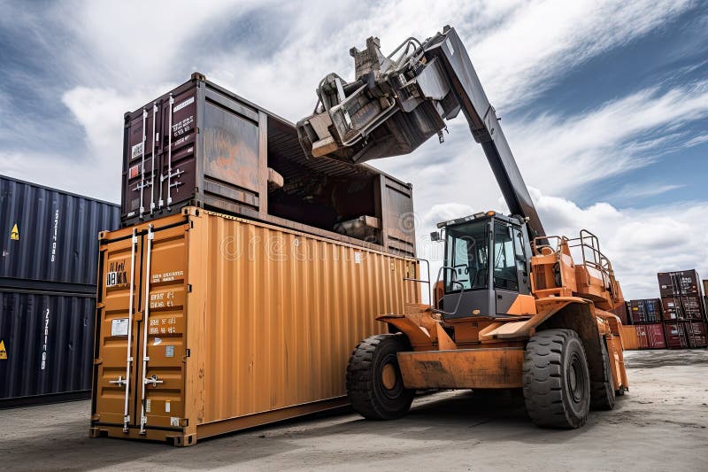 High-tech Robotic Arm Removing Waste from Storage Container Stock Photo ...