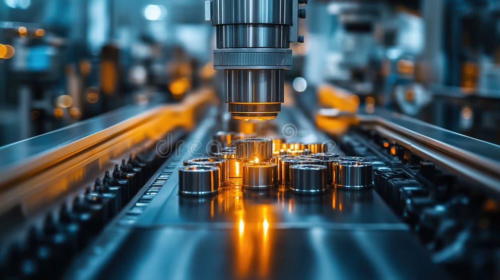 High Tech Robotic Assembly Line in Advanced Manufacturing Facility ...