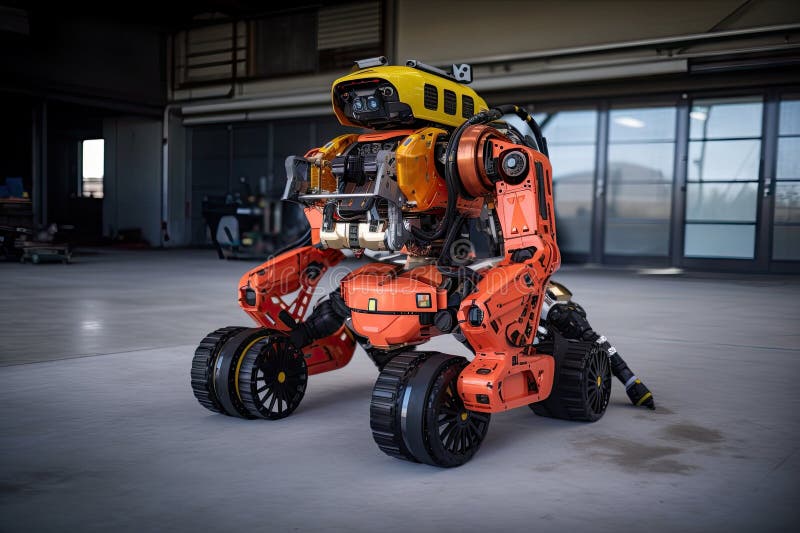 High-tech Robotic Firefighter, Equipped with Advanced Sensors and ... High-tech Robotic Firefighter, Equipped with Advanced Sensors and ...