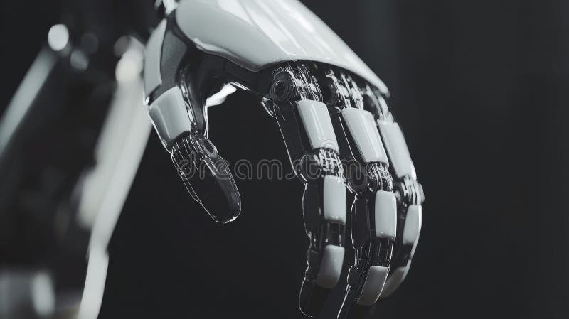 High-tech Robotic Hand in a Glossy Modern Finish Stock Illustration ...