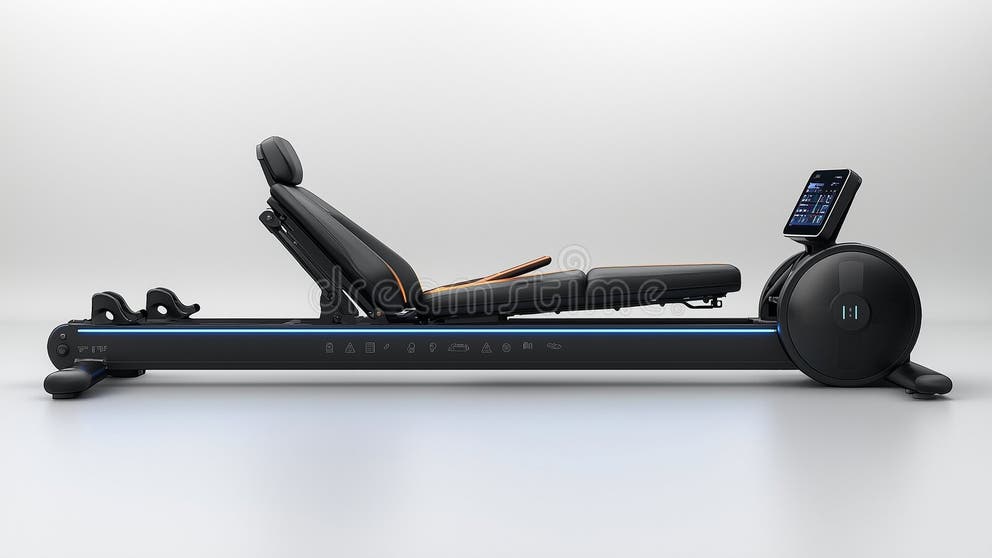 Futuristic Smart Rowing Machine Stock Illustration - Illustration of ...