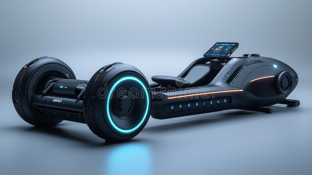 Futuristic Smart Rowing Machine Stock Illustration - Illustration of ...