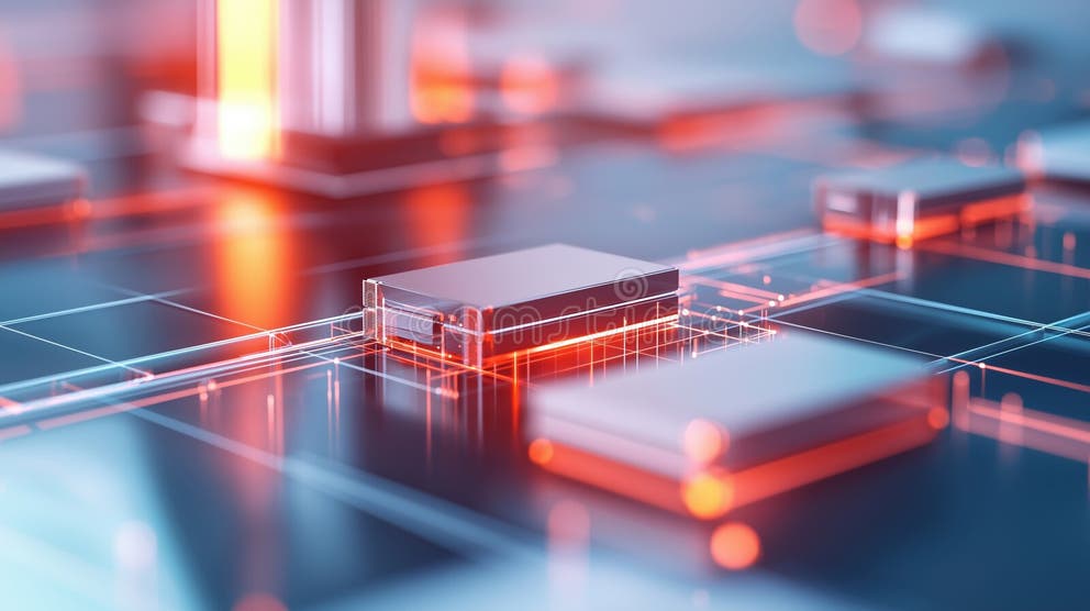 High-tech Scanners Analyzing Objects, Laser Precision, 3D Illustration ...