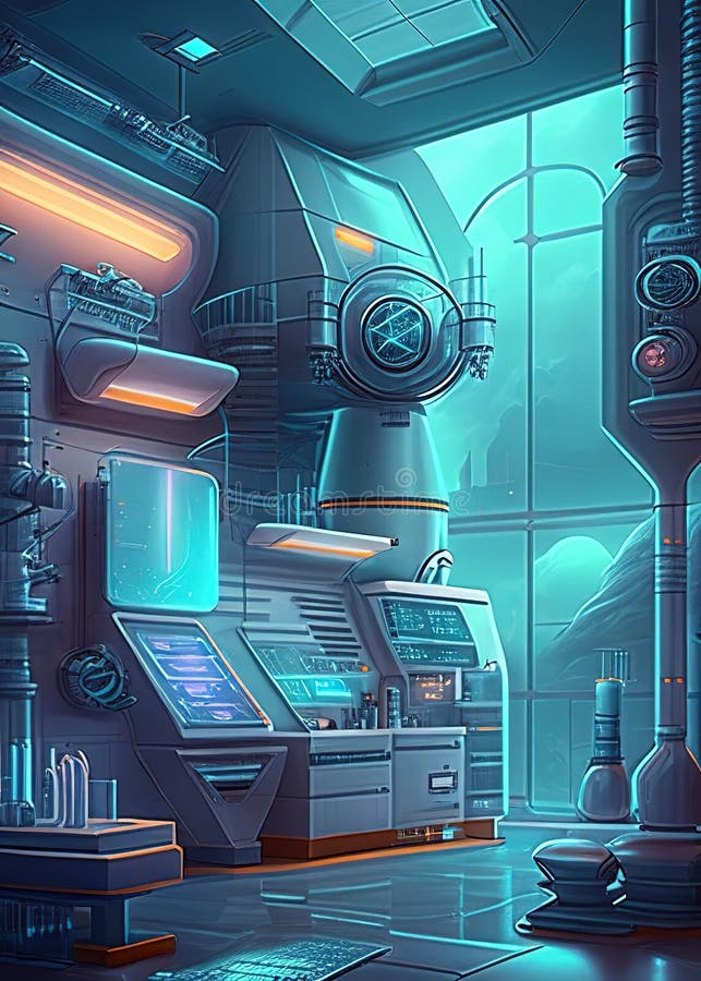 High-tech Science Laboratory with Unique Equipment Stock Photo - Image ...