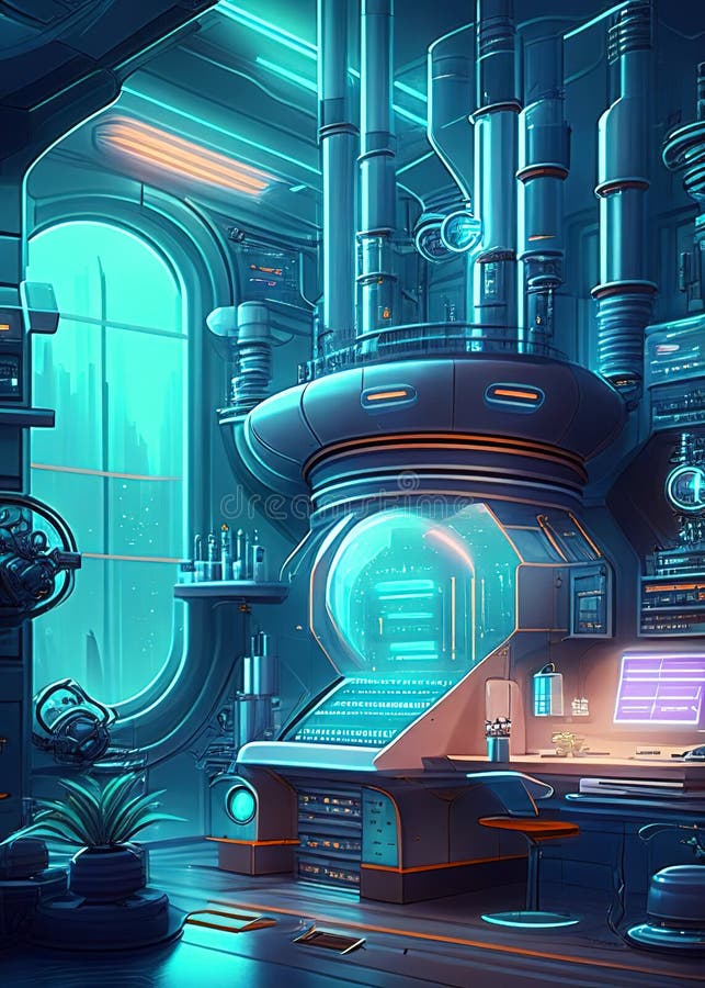 High-tech Science Laboratory with Unique Equipment Stock Image - Image ...