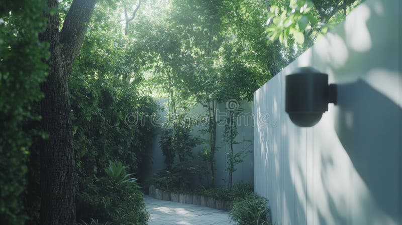 A High-tech Security Camera Affixed To a Sleek, Modern Building Wall ...