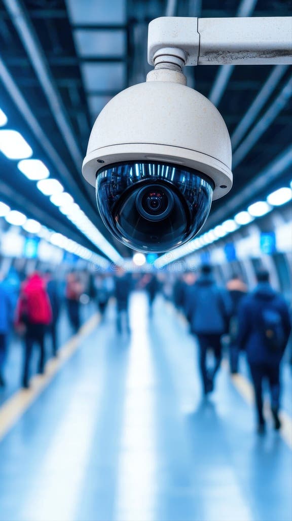 High-tech Security Camera Installed in a Station Capturing daily ...