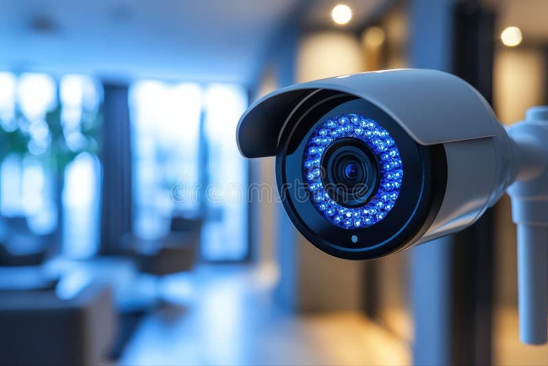 High-tech Security Camera Installed in an Urban Environment Ensuring ...