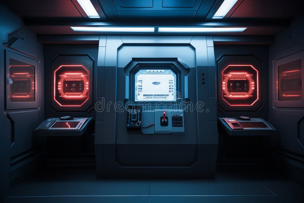 High-tech Security Panel with Biometric Scanners, Controlling Access To ...