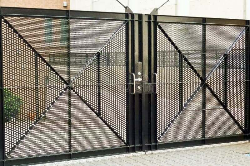 High-tech and Security-robust Door Stock Photo - Image of door, doors ...