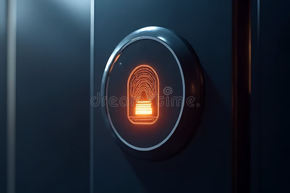 High-tech Security System Activation Modern Office Digital Interface ...