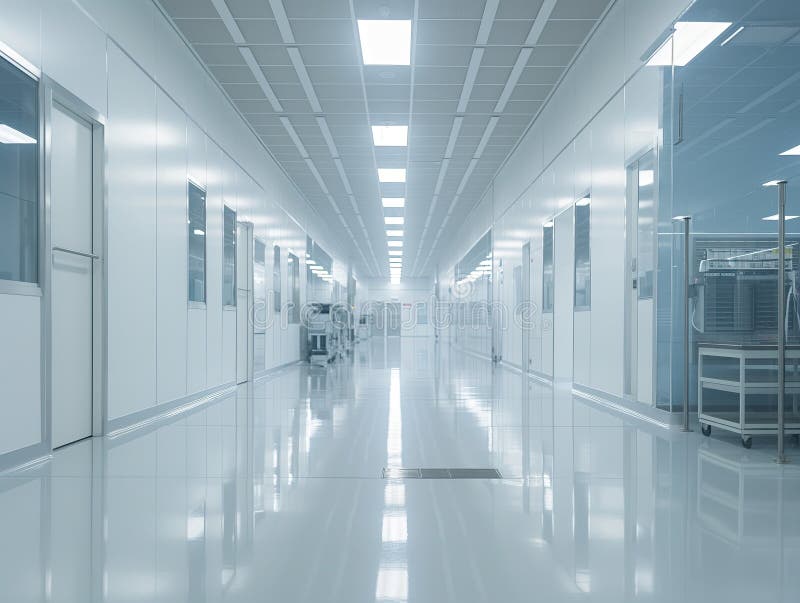 High-Tech Semiconductor Production Facility Stock Illustration ...