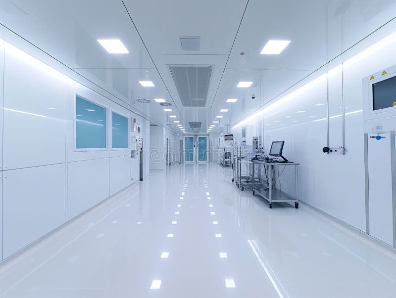 High-Tech Semiconductor Production Facility Stock Illustration ...