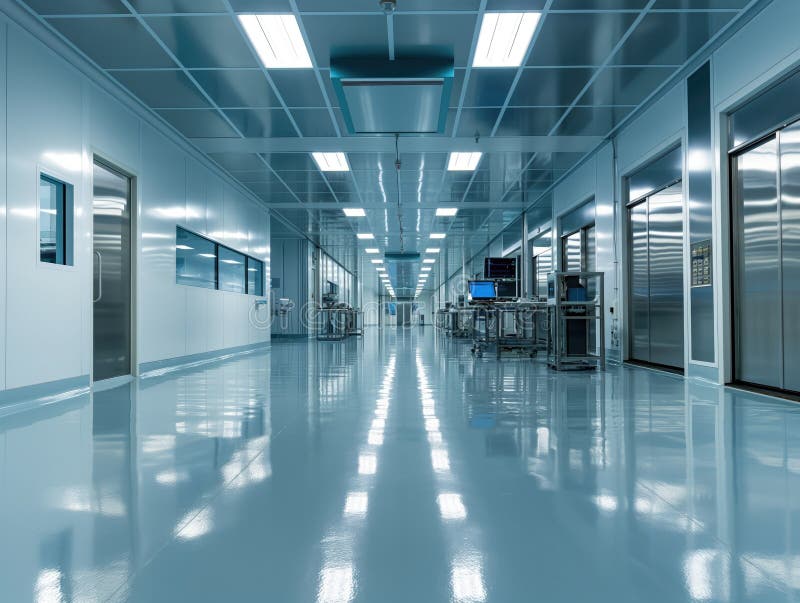 High-Tech Semiconductor Production Facility Stock Image - Image of ...