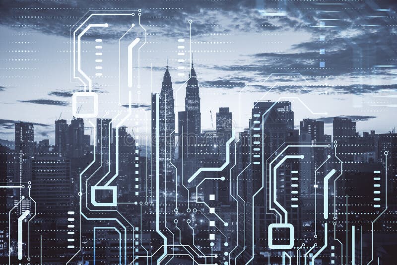 High-tech Sensor Circuit Board Panel. Technology and Digital ...