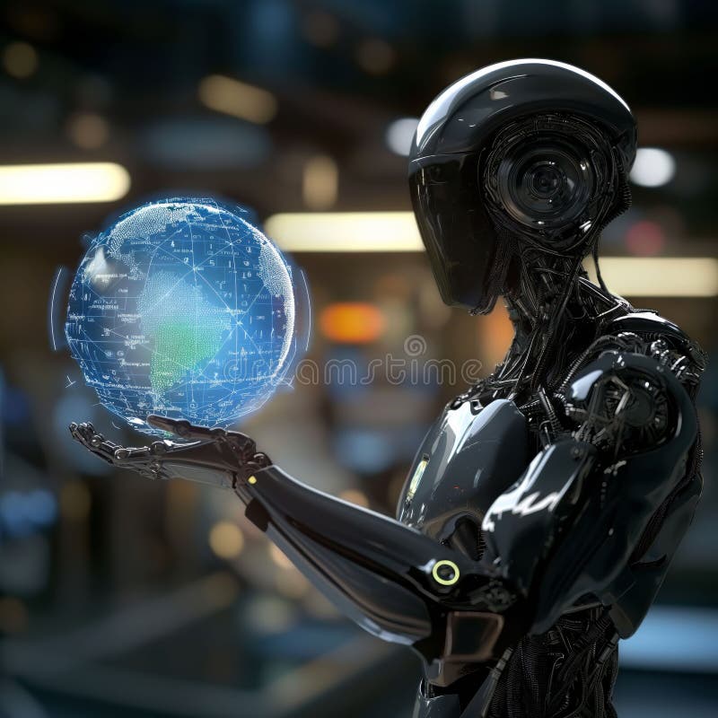 "High-Tech Sentinel: Guardian of the Digital Network" Stock Photo ...