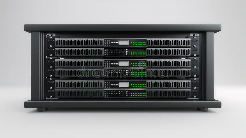 High-Tech Server Room. Modern Server Providing Data and Services To ...