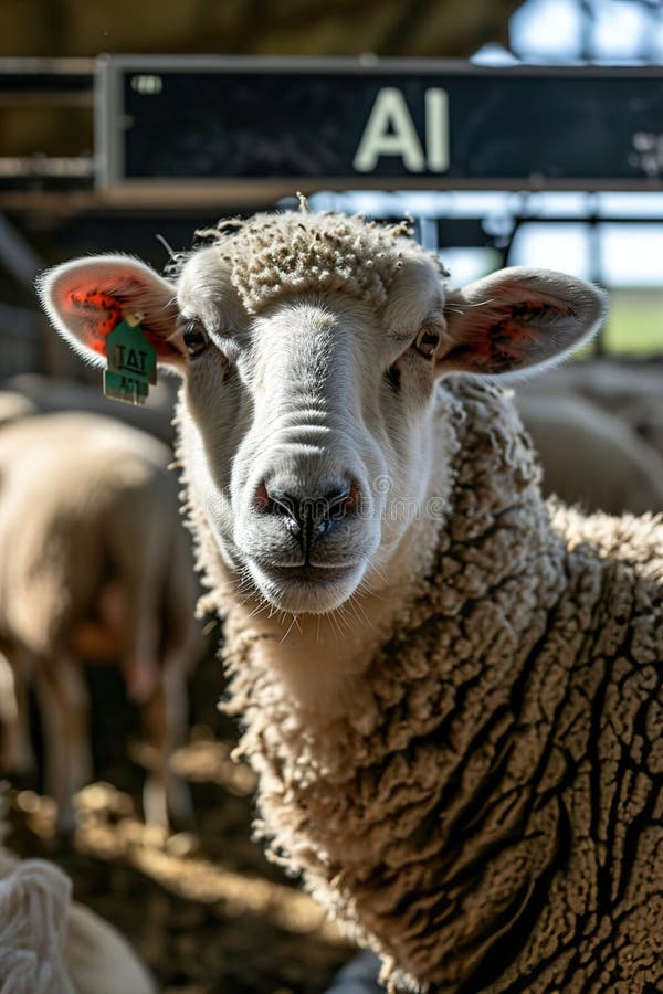 A High-tech Sheep Farm Managed by Artificial Intelligence. Control Dashboard with Phrase AI and ...