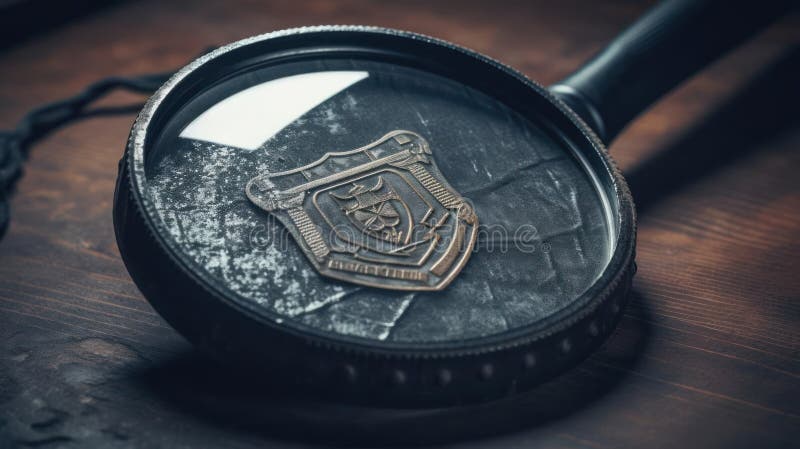 A Shield with a Magnifying Glass Representing the Thorough Inspection ...