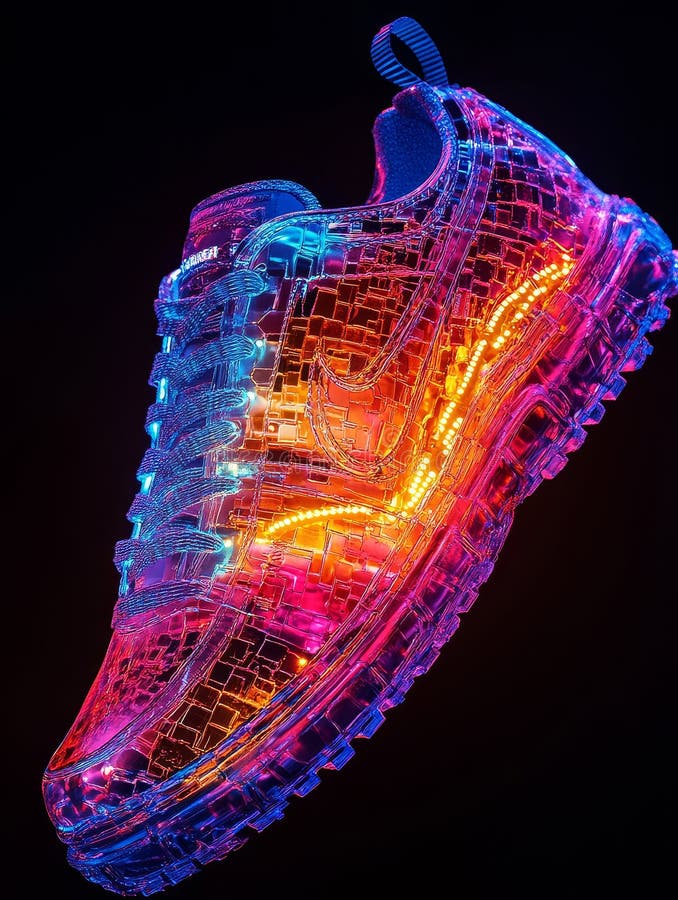 High tech shoe stock illustration. Illustration of digital - 371987936