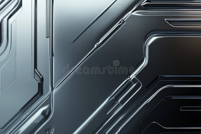 A High-tech Silver and Black Futuristic Abstract Background with Sleek ...