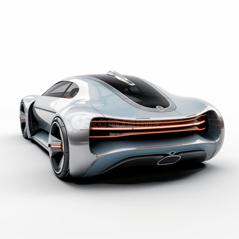 A High-Tech Silver Concept Car with Aerodynamic Features and Modern ...