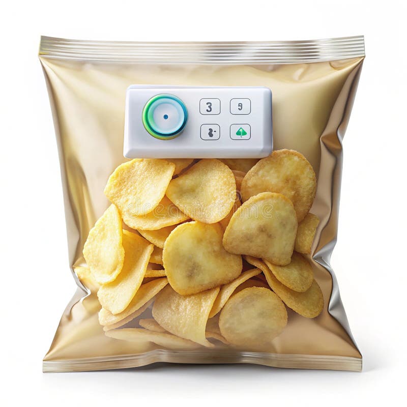 Smart Chip Bag with Temperature Sensitive Freshness Indicators Stock ...