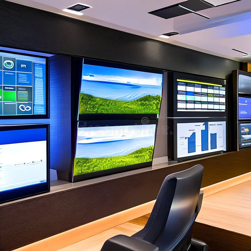 A High-tech, Smart Home Automation Control Room with Touchscreens ...