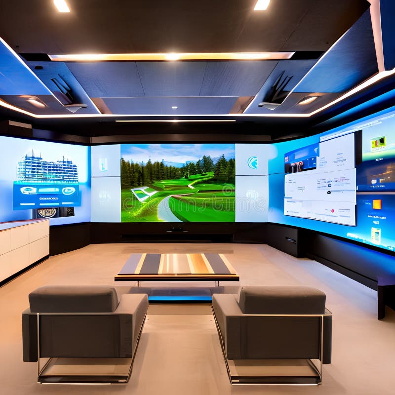 A High-tech, Smart Home Automation Control Room with Touchscreens ...