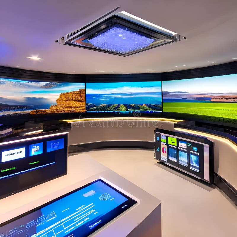 A High-tech, Smart Home Automation Control Room with Touchscreens ...