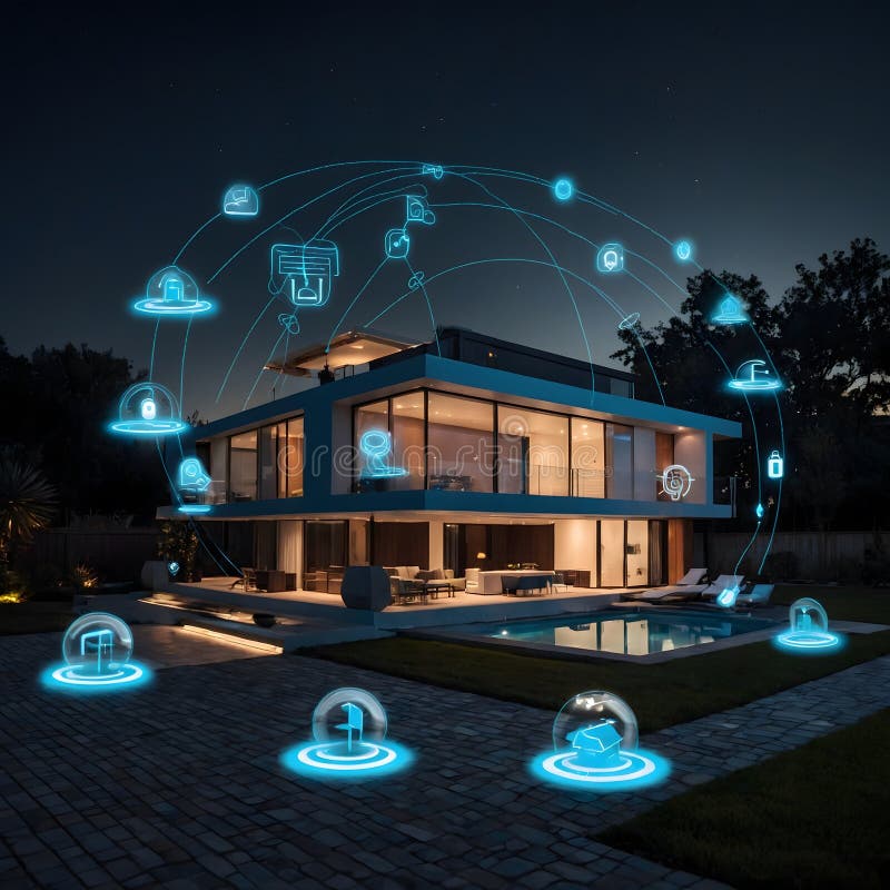 High-Tech Smart Home Design Featuring Wireless Connectivity and Digital ...