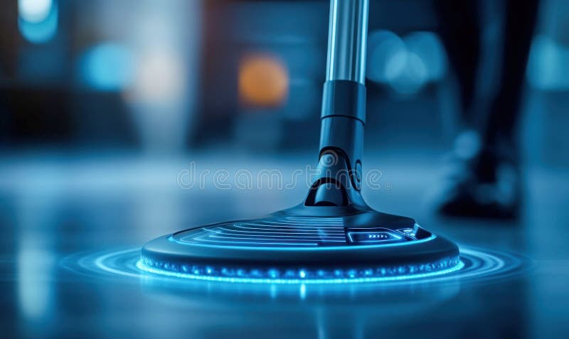 High-Tech Smart Mop with LED Indicators Stock Illustration ...