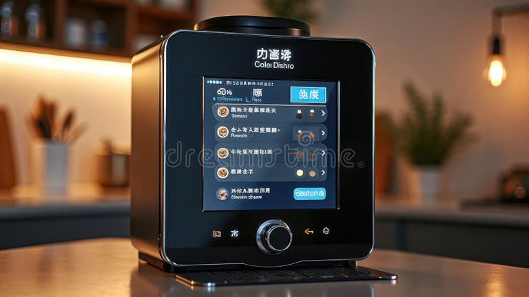 High-tech Smart Oven in Modern Kitchen Setting with Touchscreen Menu ...