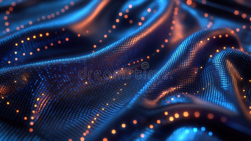 High Tech Smart Textile Fabric with Lughts Stock Photo - Image of sleek ...