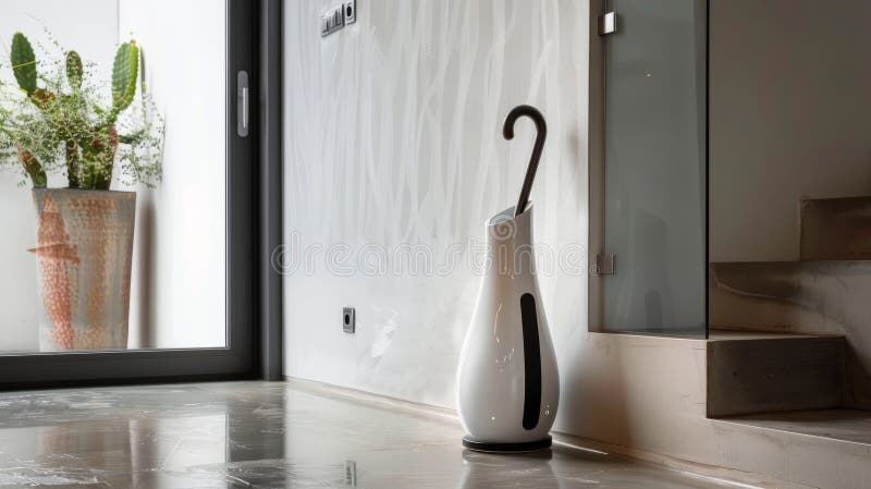 High-Tech Smart Umbrella Stand for Modern Entryways Stock Illustration ...