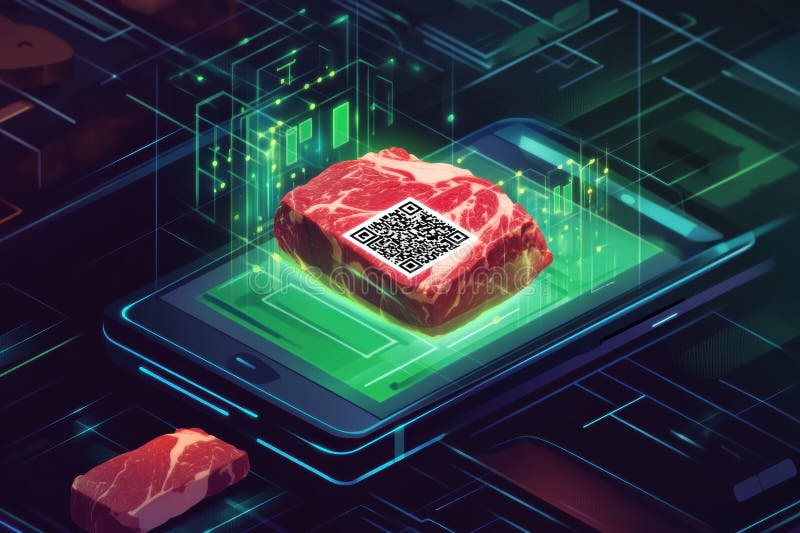 High-tech Smartphone Scanning QR Code for Grocery Order Pickup with ...