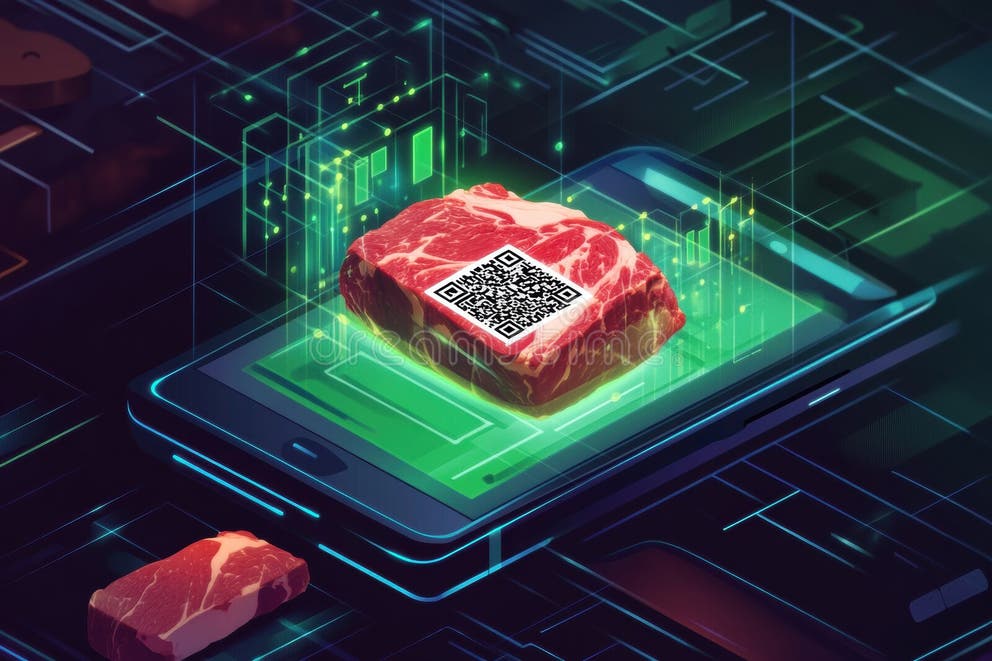 High-tech Smartphone Scanning QR Code for Grocery Order Pickup with ...