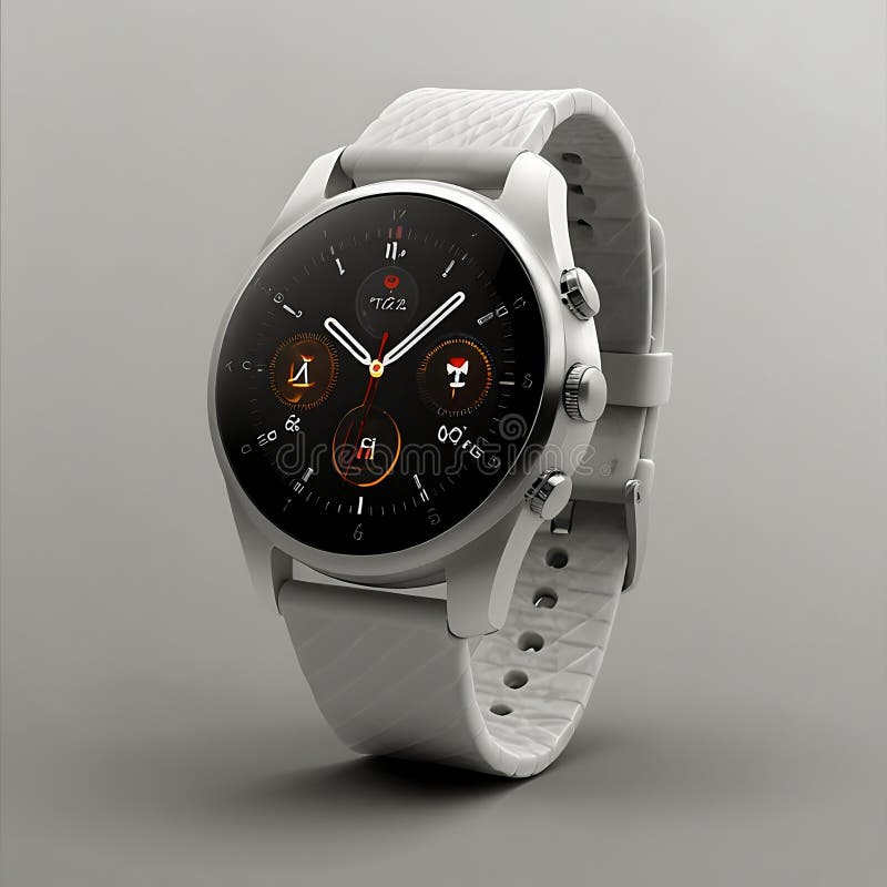 High Tech Smartwatch with Health Tracking Features Stock Illustration ...