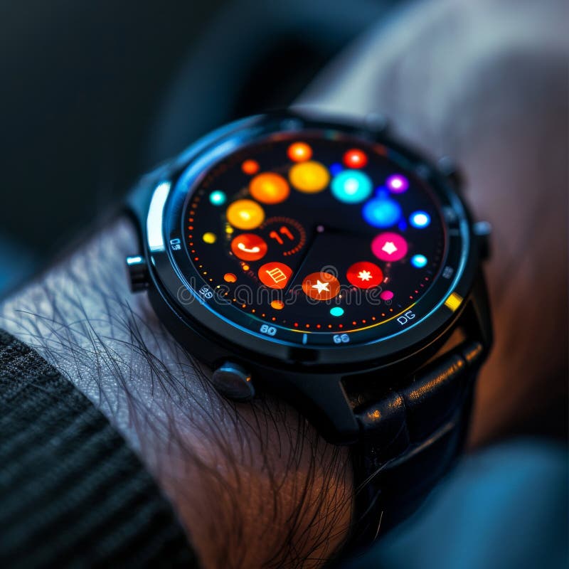 High-tech Smartwatch Interface Stock Photo - Image of precision ...
