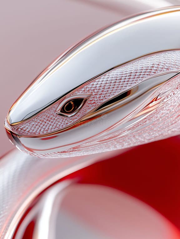 High-Tech Snake Patterns in Red Theme Stock Illustration - Illustration ...