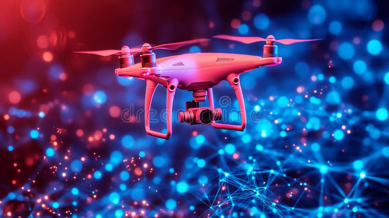 A High-tech Solar Array is Surveyed by a Remote-controlled Drone ...