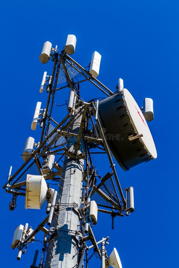 High-Tech Sophisticated Electronic Communications Tower Stock Photo ...