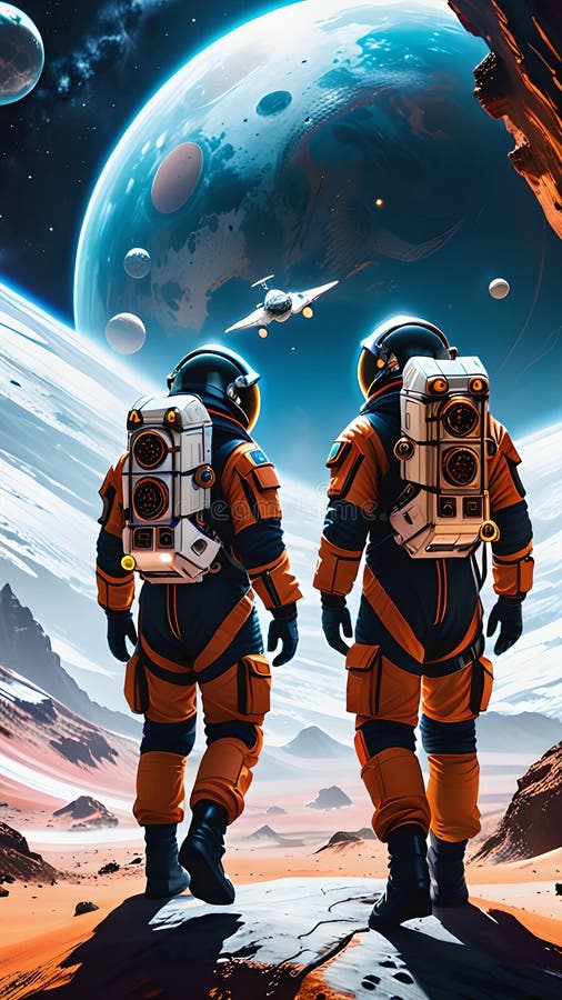 "High-Tech Space Missions: Astronauts in Futuristic Suits Explore ...