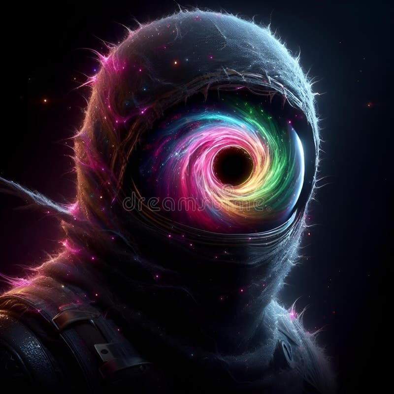 High-tech Space Suit Featuring a Bold, Spiral Design in the Center ...