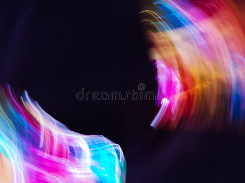 High Tech Spacecraft Flies into Space Colored Blurry Abstract ...