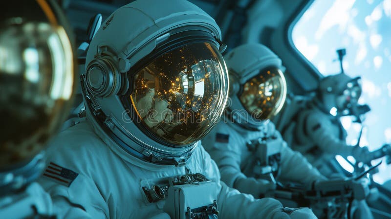 Futuristic Space Rescue Mission with Astronauts Preparing for ...